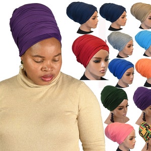 SATIN LINED TURBAN Wrap, Pre-tied Turban, Flexi Tube Wrap, Multiple ...
