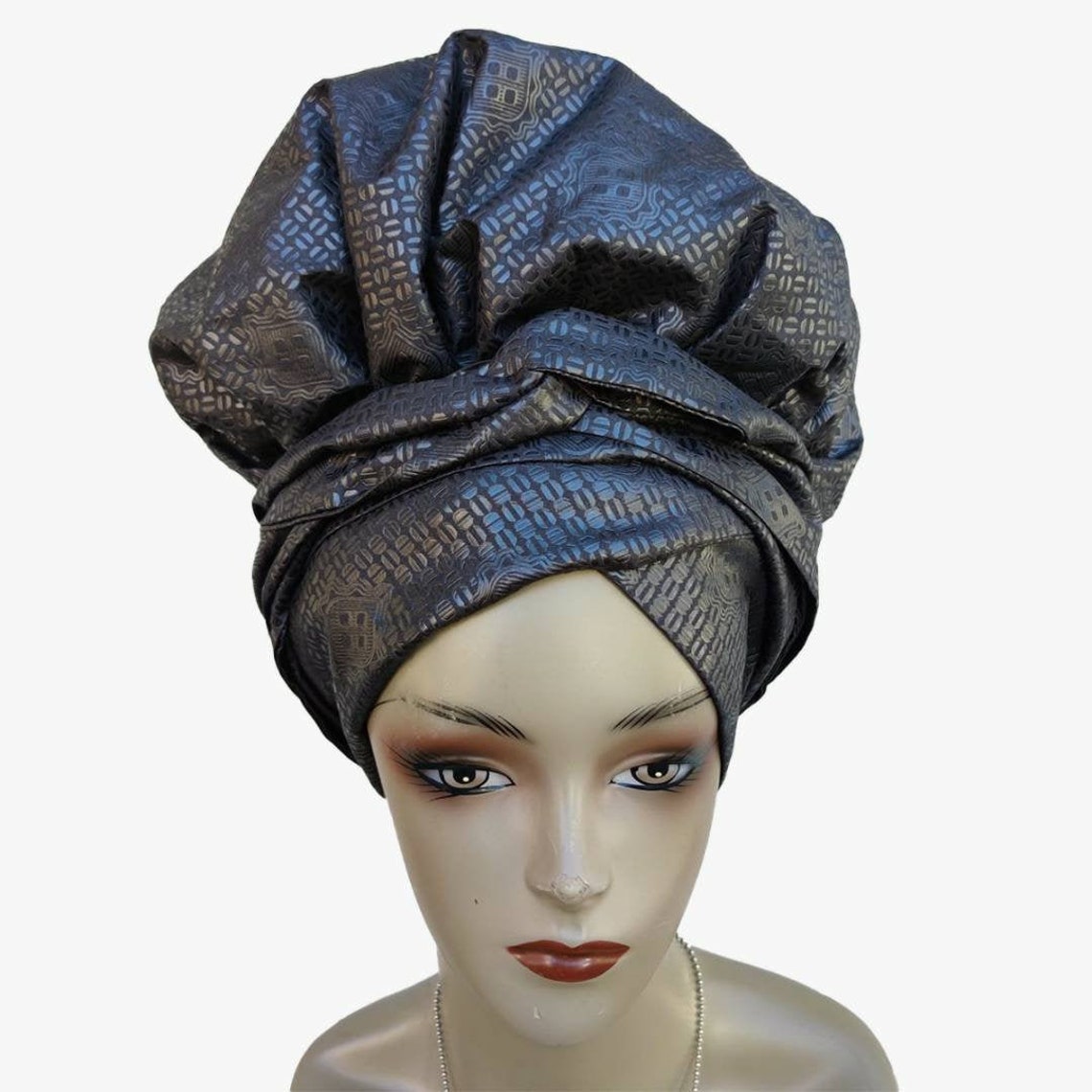 2 WAY SATIN LINED Head Wrap, African Print Head Wear, Scrub Cap, Turban ...