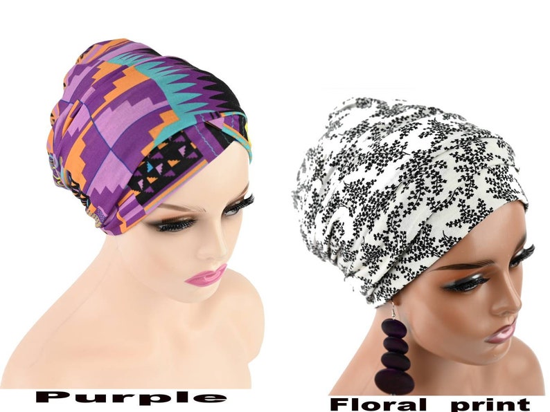 SATIN LINED Pre-tied Turban/slide on Turban Cap/pre-tied Turban/boho ...