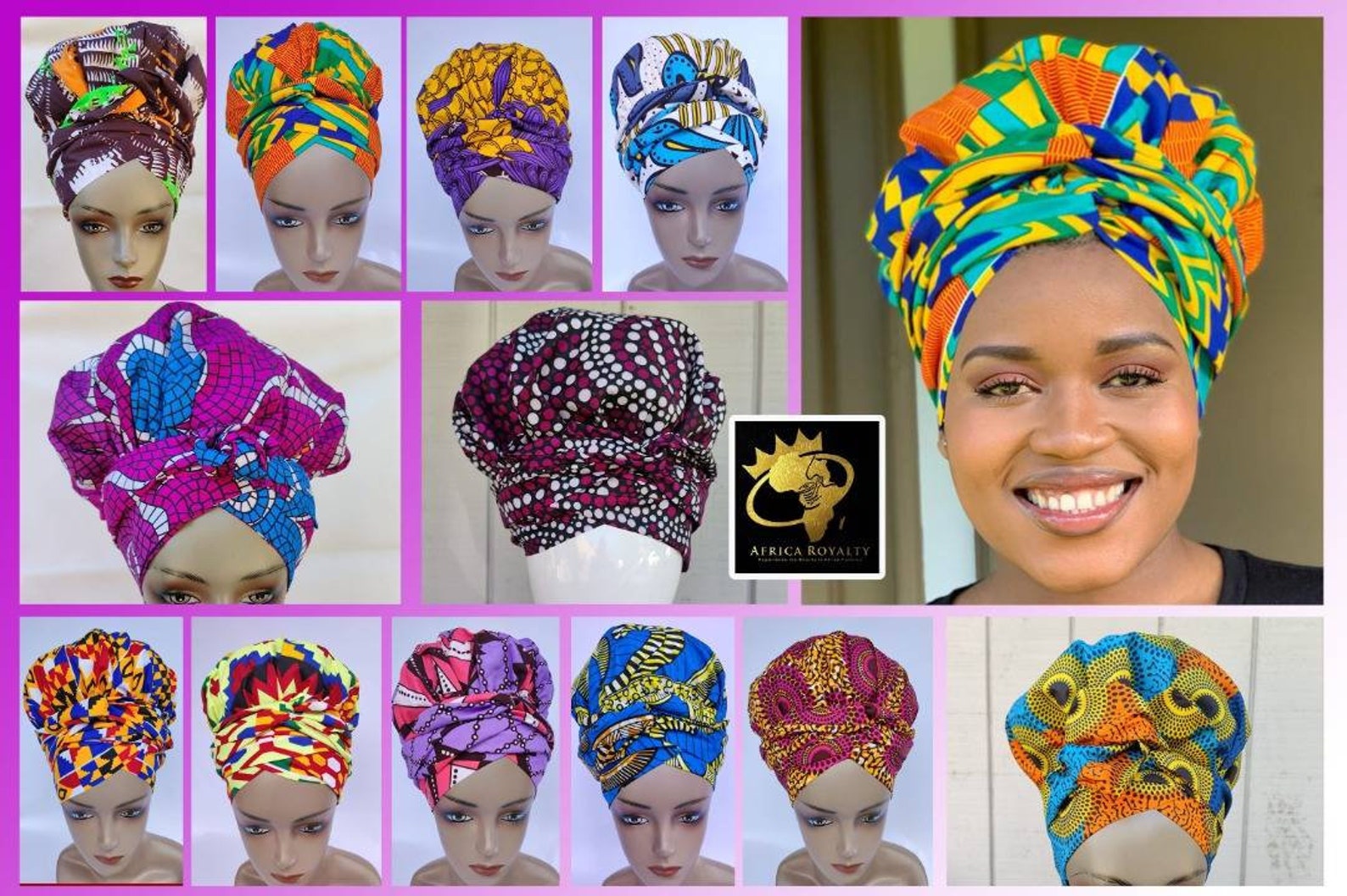 SATIN LINED BONNET With Wrap 2 Way Headwrap African Print - Etsy