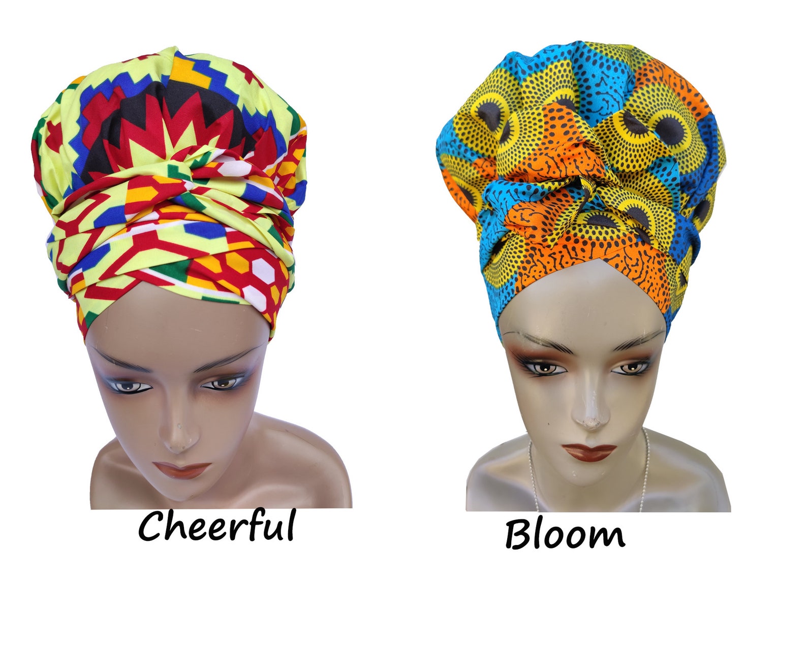SATIN LINED HEADWRAP, African Print Bonnet Wrap, Curly Hair Covering ...