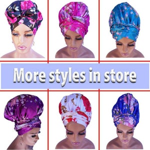 Satin Lined Head Wrap Satin-lined Bonnet Headwrap Pre-tied - Etsy