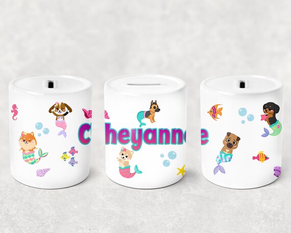 Mermaid Coin Bank Mermaid piggy bank Mermaid gift for kids | Etsy