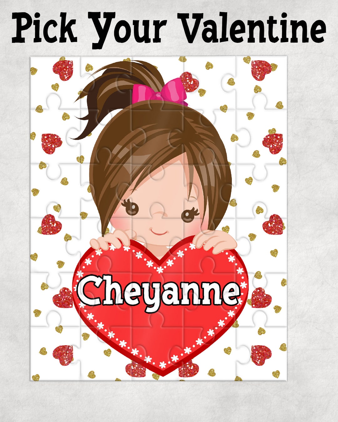 Personalized Valentine's Day Puzzle, Valentine's Day Gift for Kids ...