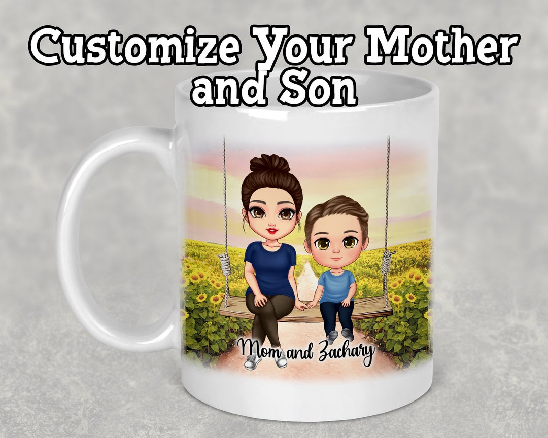 Personalized Coffee Mug for Mom, Birthday Gift for Mom, Mother and Som ...