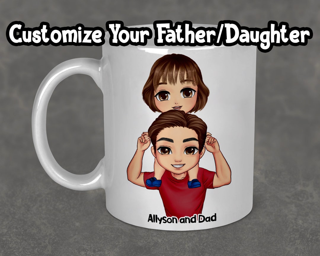 Personalized Father and Daughter Mug, First Father's Day Gift, Birthday ...