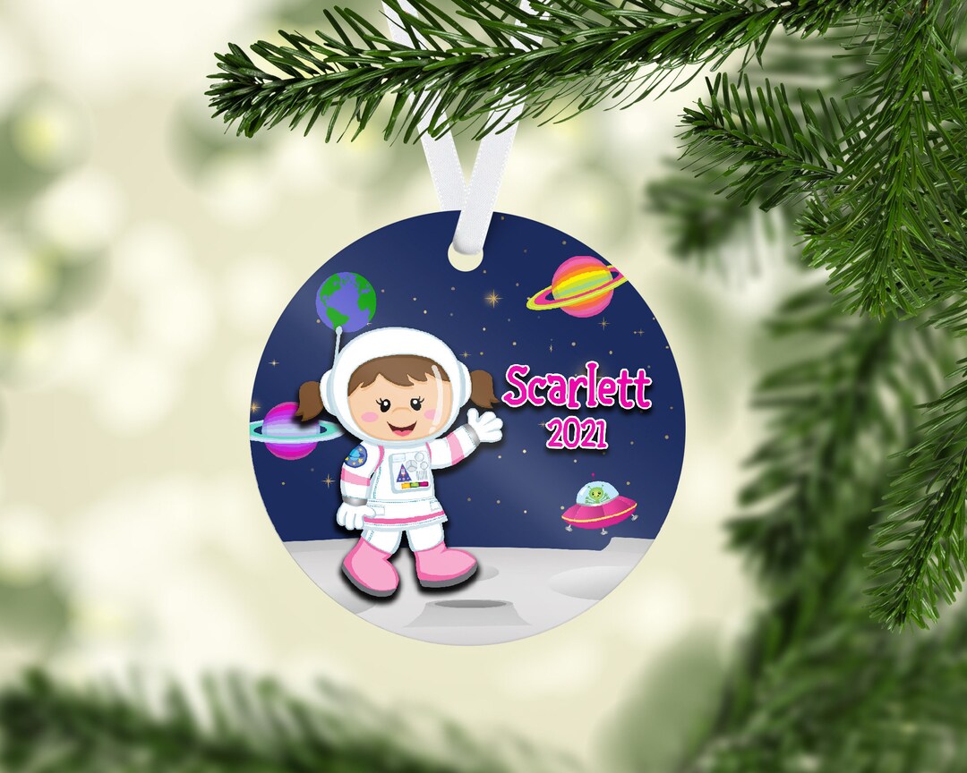 Personalized Astronaut Ornament, Personalized Ornament, Space Ornament ...