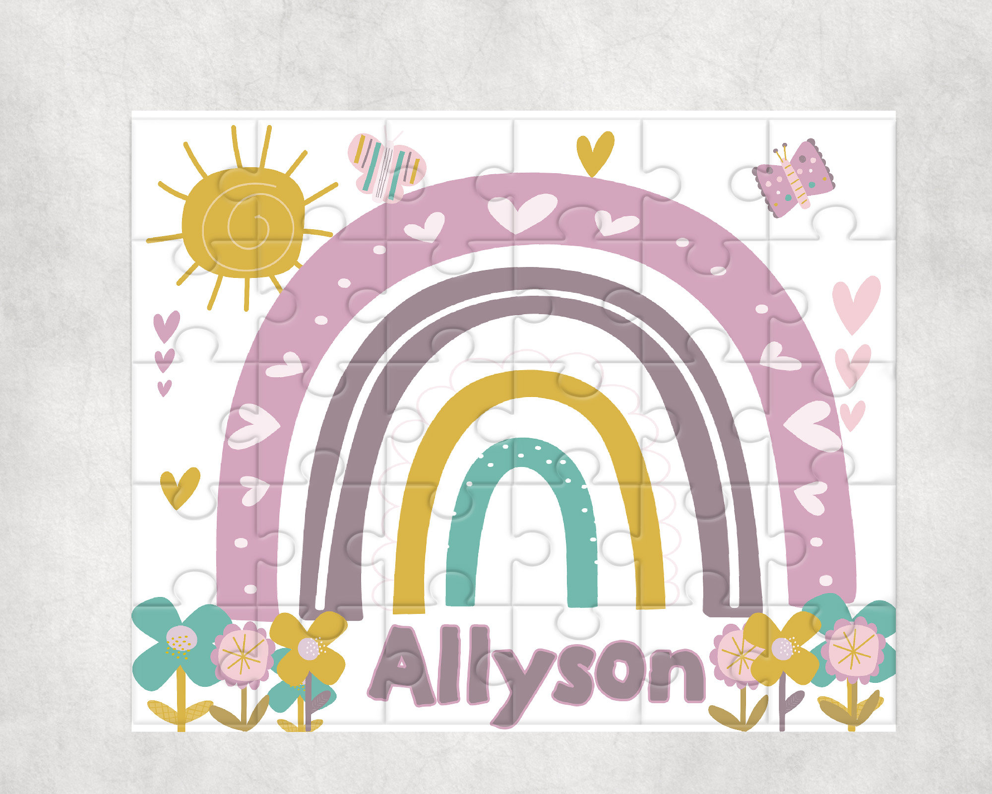 Personalized Kids Puzzle Rainbow Puzzle Birthday Gift for - Etsy