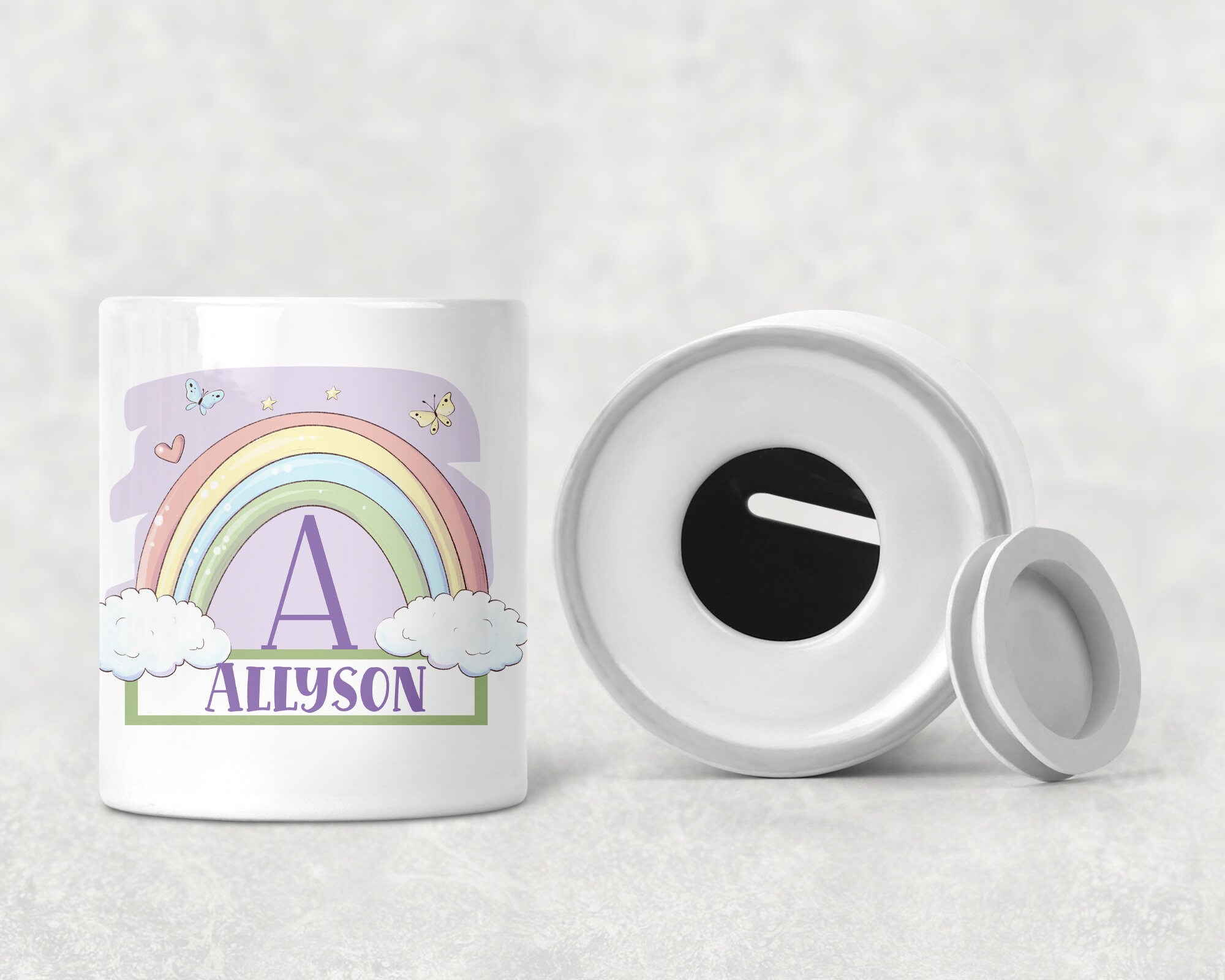 Rainbow Coin Bank Rainbow Piggy Bank Rainbow Gift for Kids - Etsy