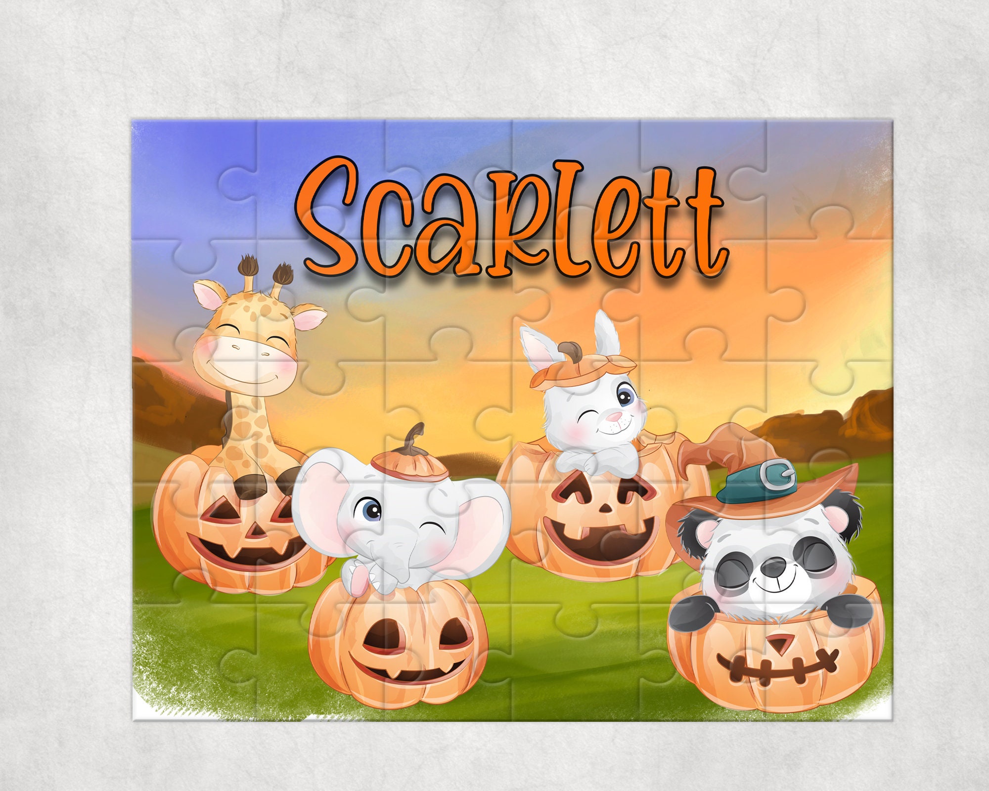 Personalized Halloween Puzzle, Halloween Activity for Kids, Halloween ...