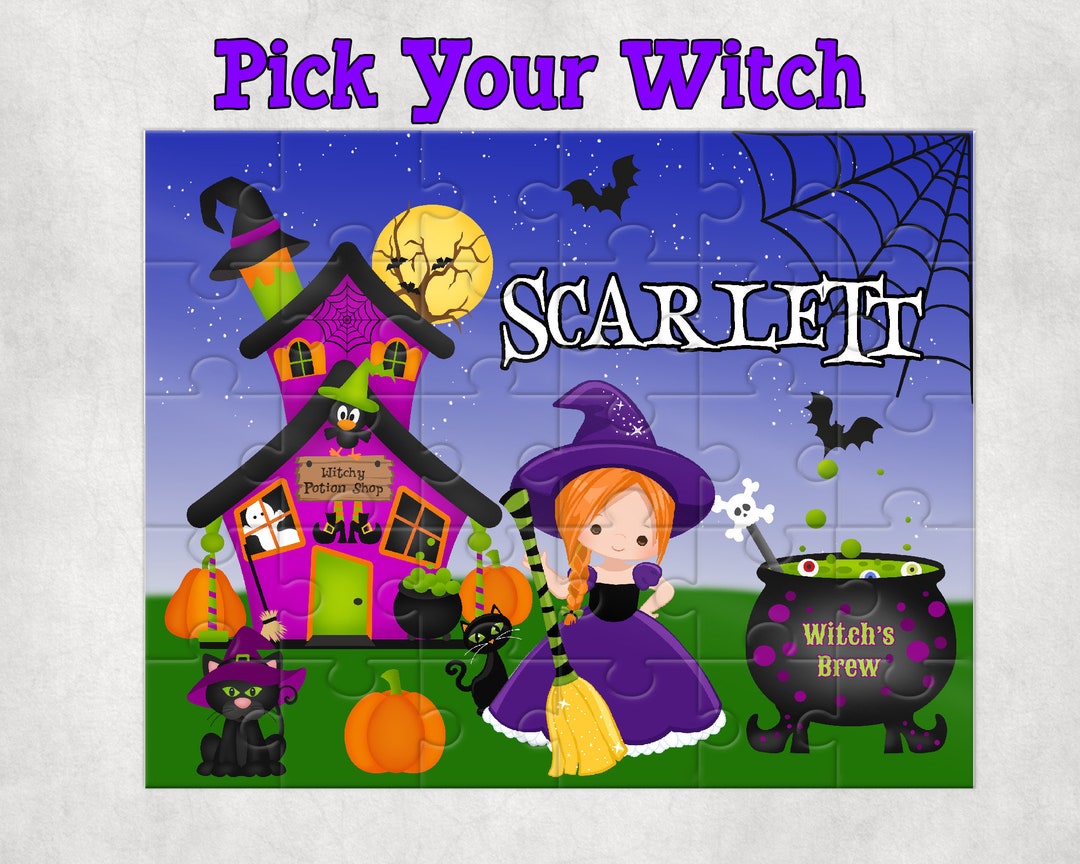 Personalized Halloween Puzzle, Halloween Activity for Kids, Halloween ...