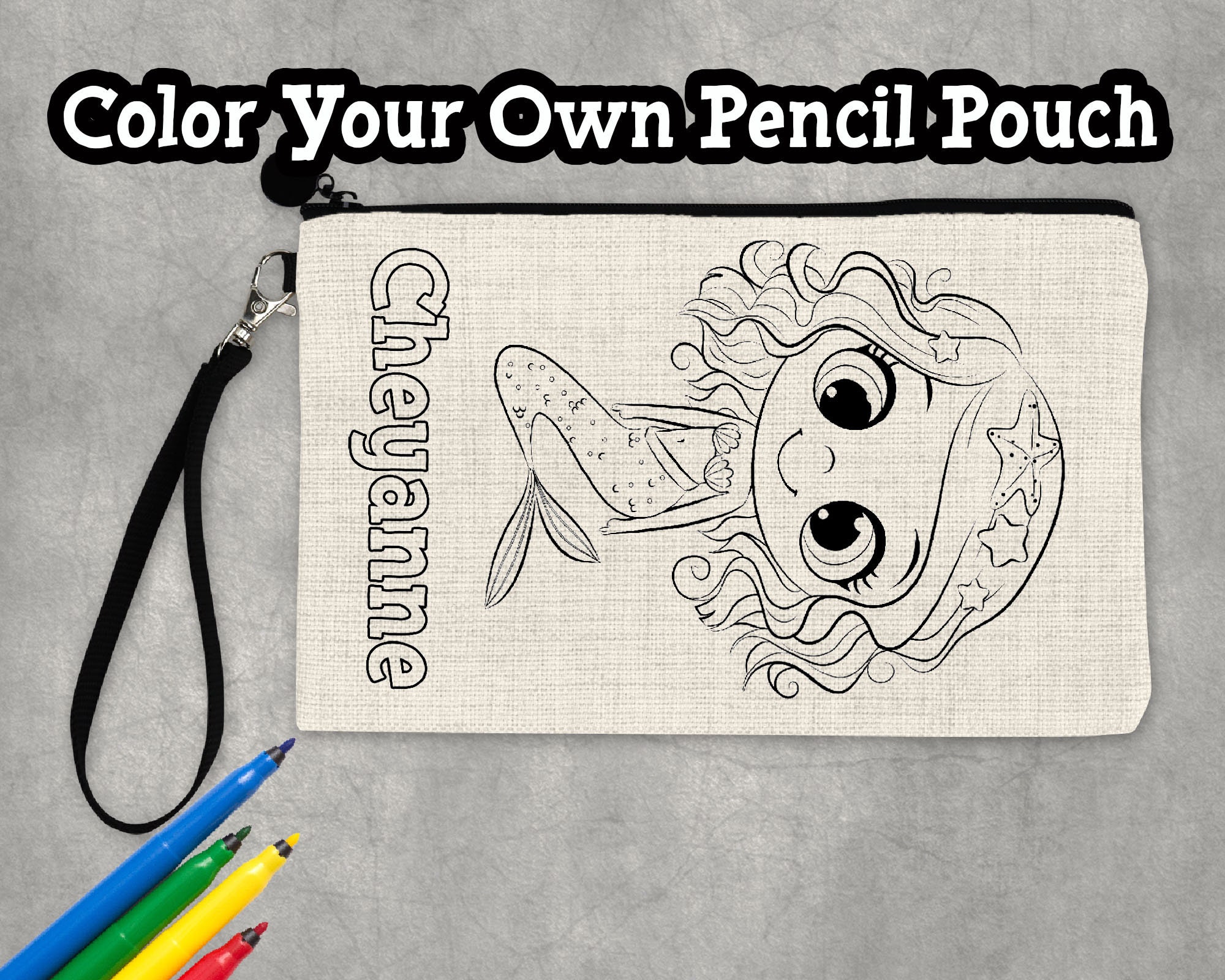 Pencil Case Coloring Page