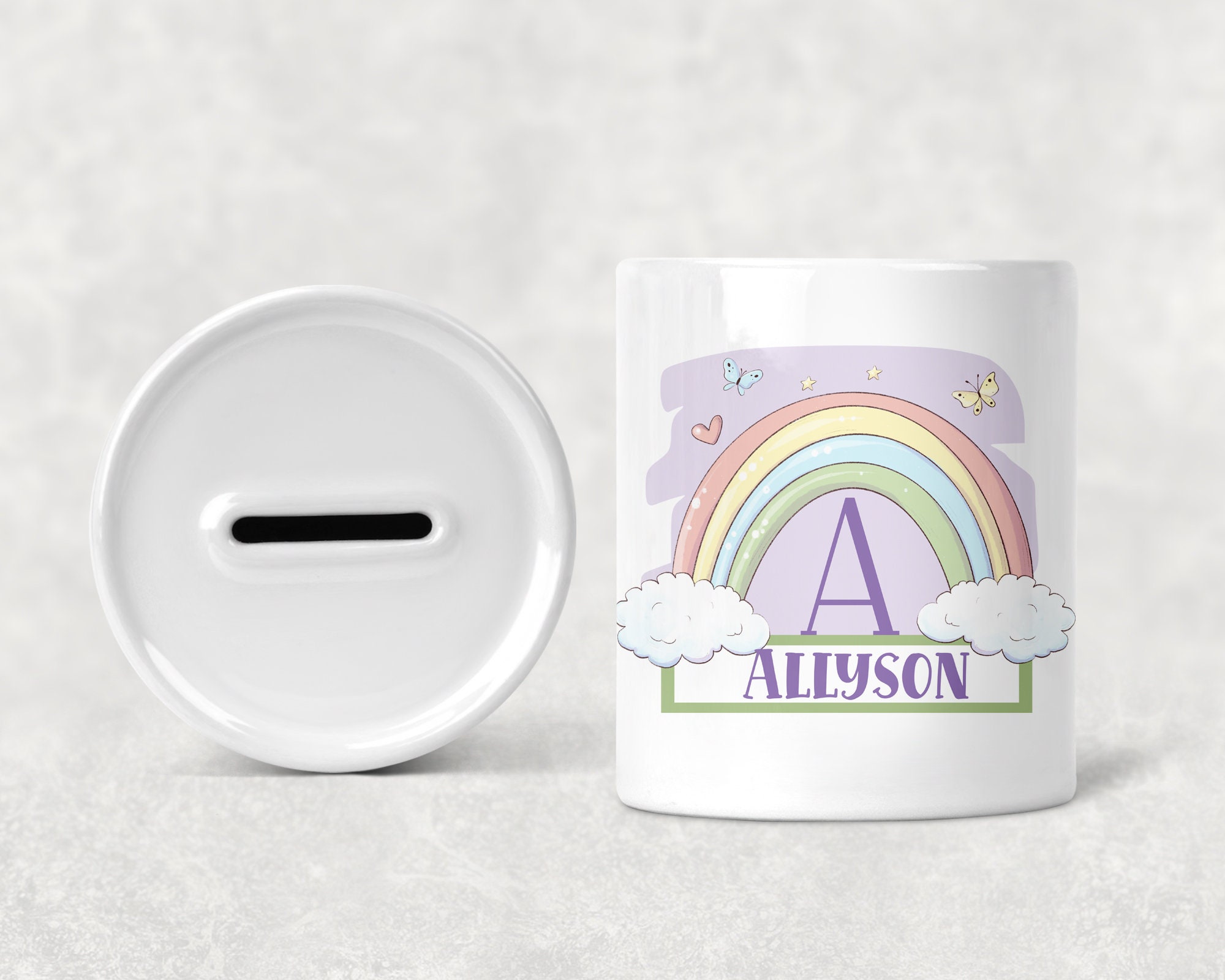 Rainbow Coin Bank Rainbow Piggy Bank Rainbow Gift for Kids - Etsy