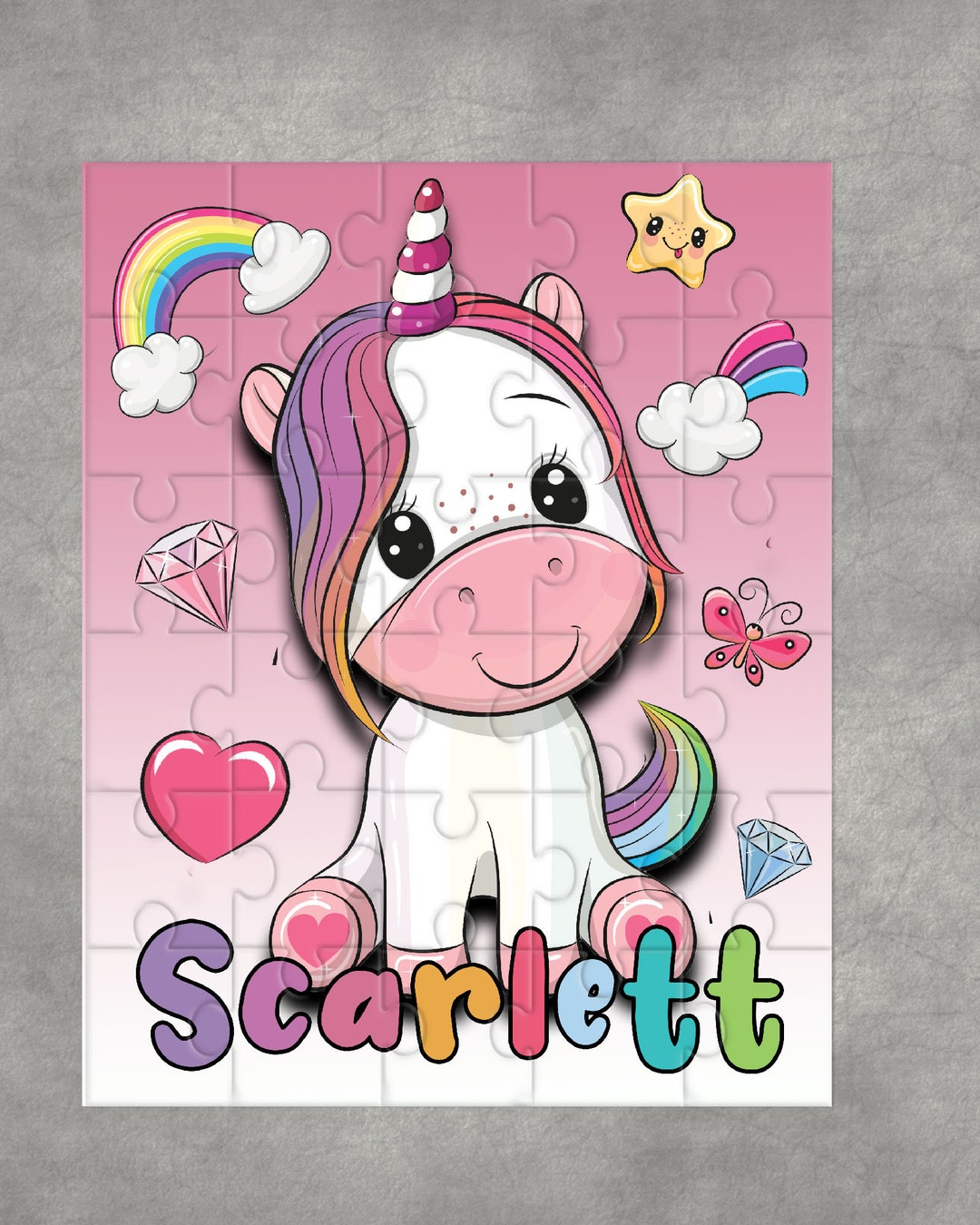 Personalized Kids Puzzle, Unicorn Puzzle , Birthday Gift for Girls ...