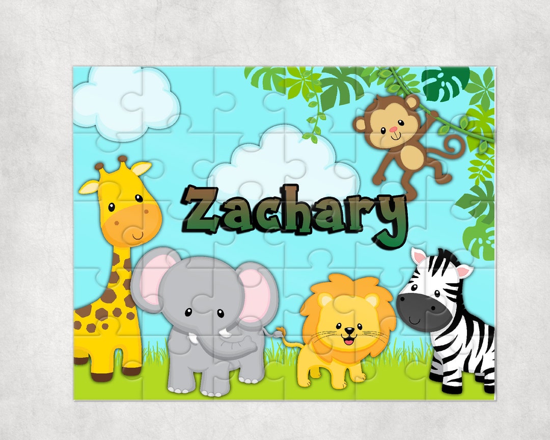 Personalized Puzzle, Safari Puzzle, Personalized Puzzles for Kids ...
