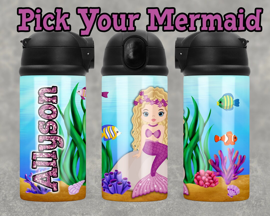 Mermaid Water Bottle for Girls, Birthday Gift for Girls, Mermaid Water ...
