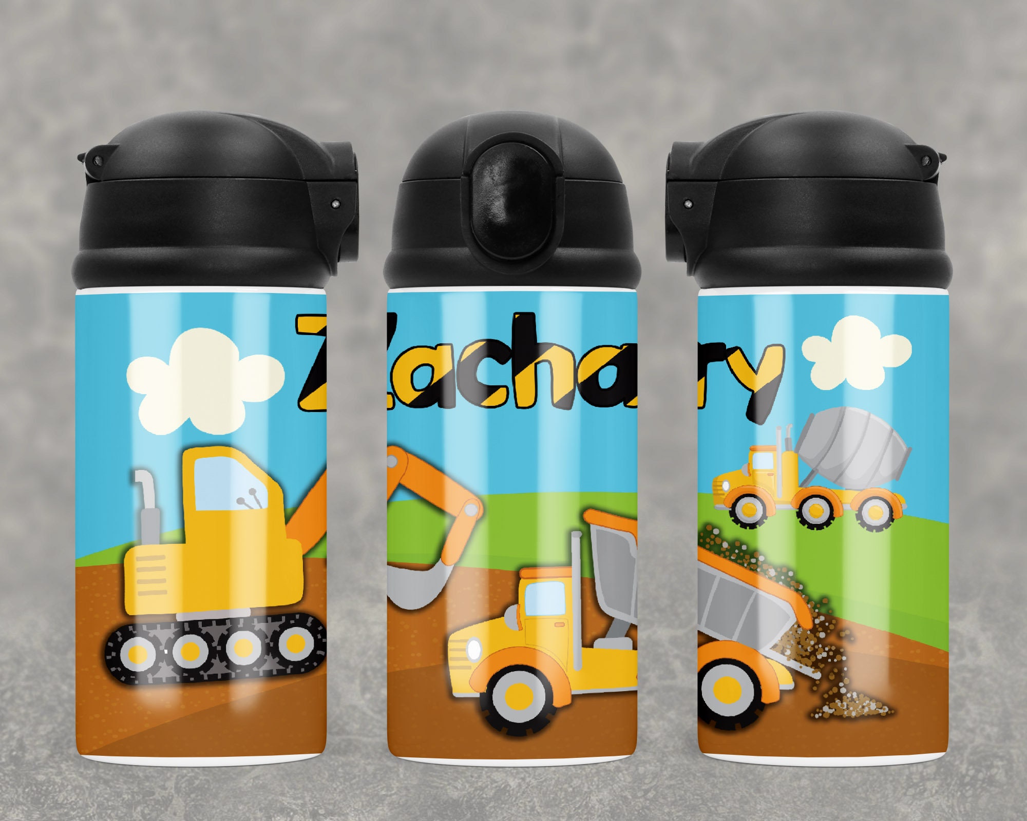 Construction Water Bottle for Kids, Birthday Gift for Kids, Dump Truck ...