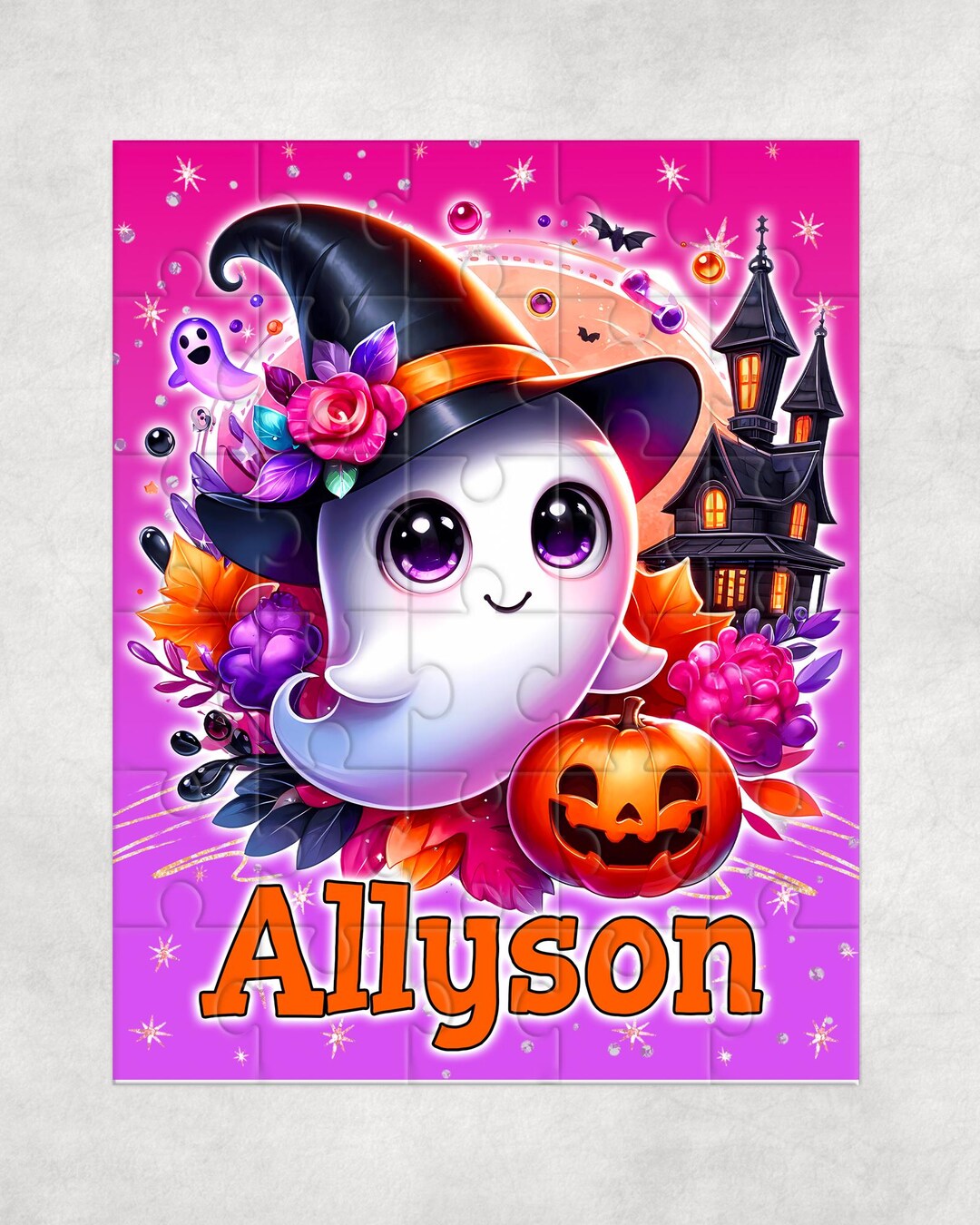 Personalized Halloween Puzzle, Halloween Activity for Kids, Halloween ...