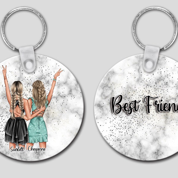 Best Friend Keychain - Etsy