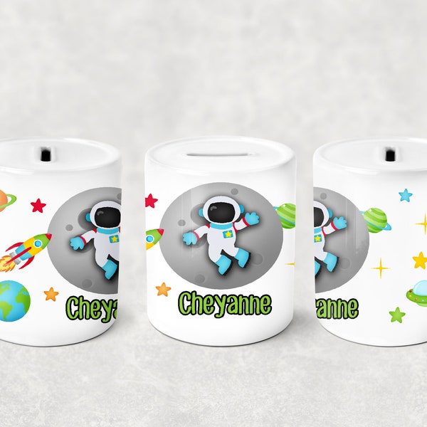 Ceramic Space Piggy Bank - Etsy