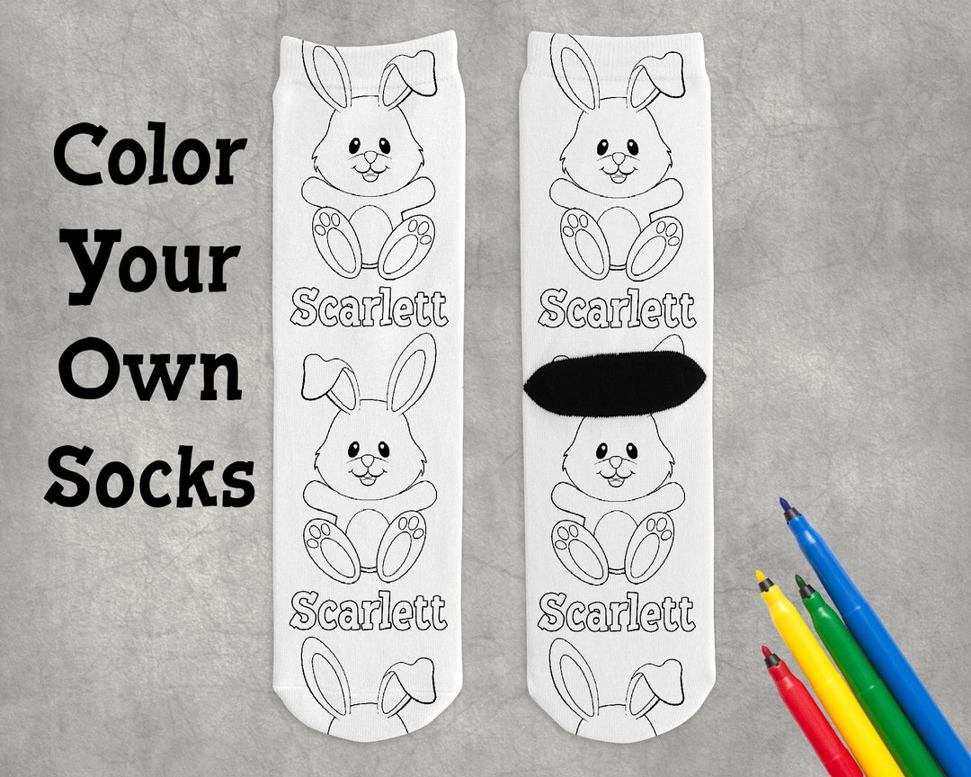 Personalized Kids Socks, Personalized Kids Easter Socks, Easter Basket ...
