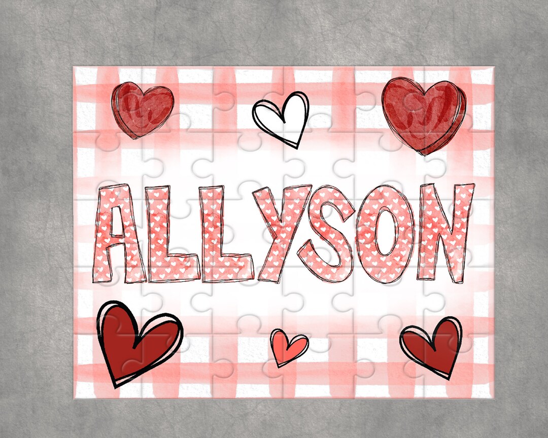 Personalized Valentine's Day Puzzle, Valentine's Day Gift for Kids ...