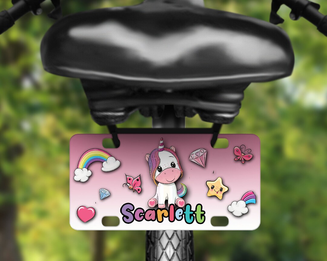 Personalized Bike License Plate, Personalized License Plate for Kids ...