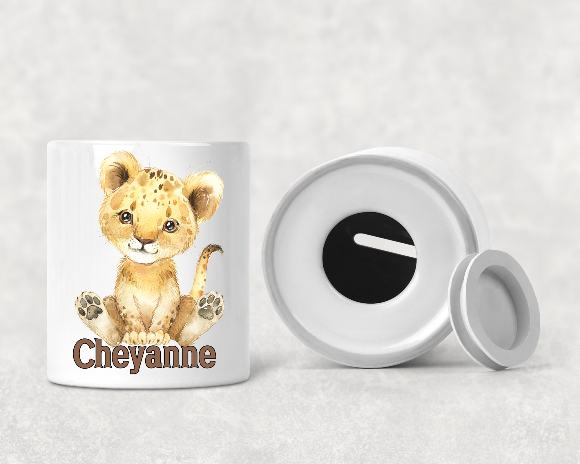 Lion Coin Bank, Lion Piggy Bank, Lion Gift for Kids, Personalized Lion ...
