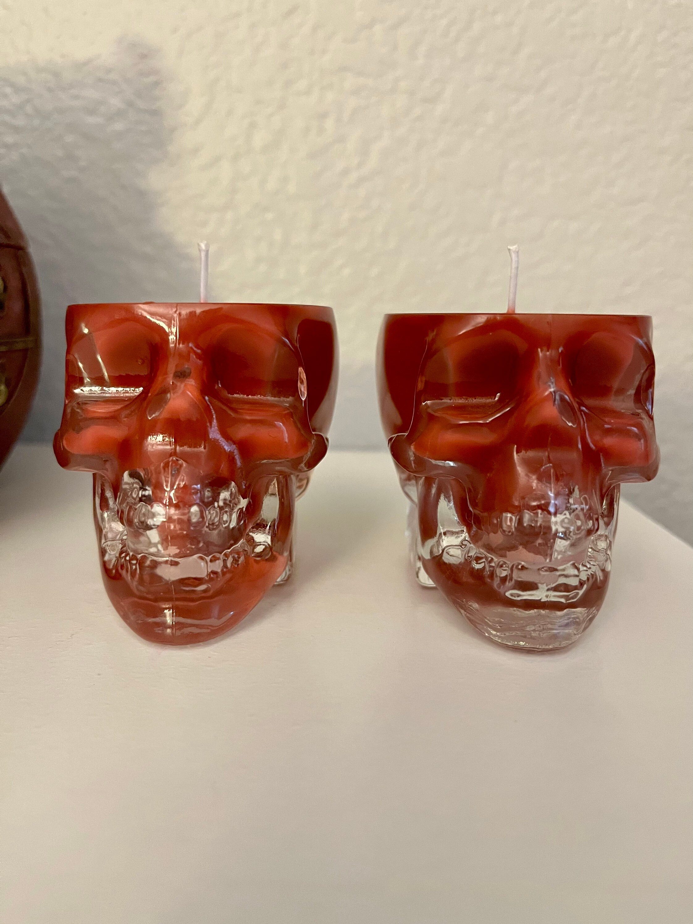 Blood Red Skull Candles - Etsy