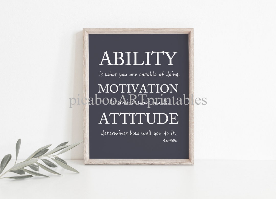 Ability Motivation Attitude, Inspirational Art for Boys and Girls ...