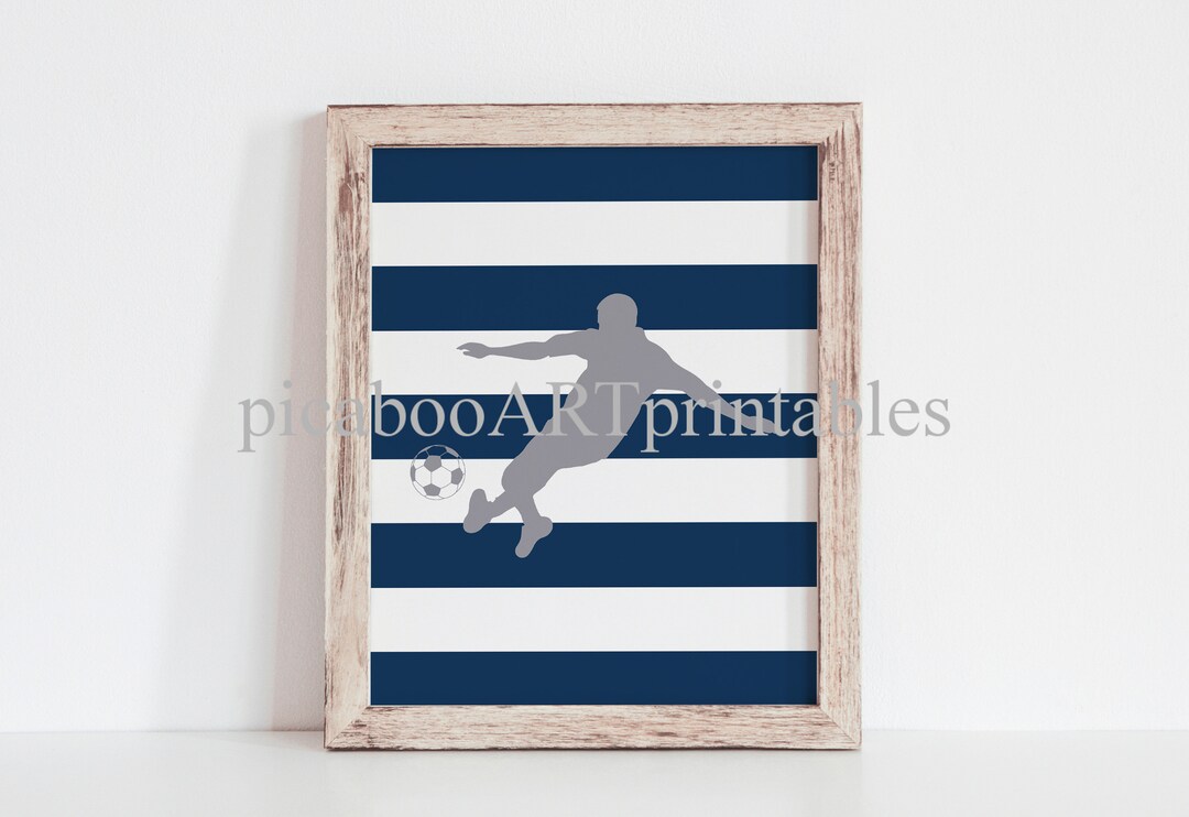 Soccer Boy Art Print, Soccer Player, Soccer Theme Room Decor, Soccer ...