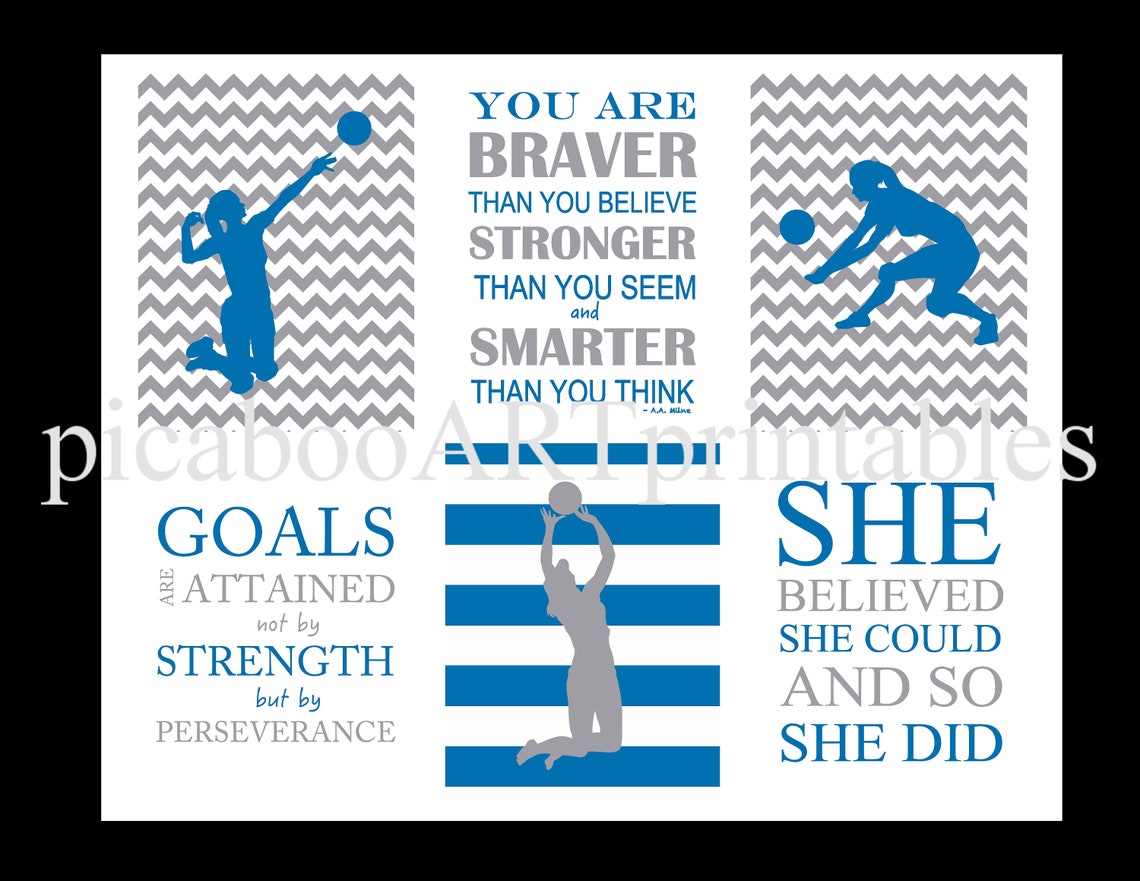 Sports Collage, Printable, Volleyball Collage, Girls Volleyball ...