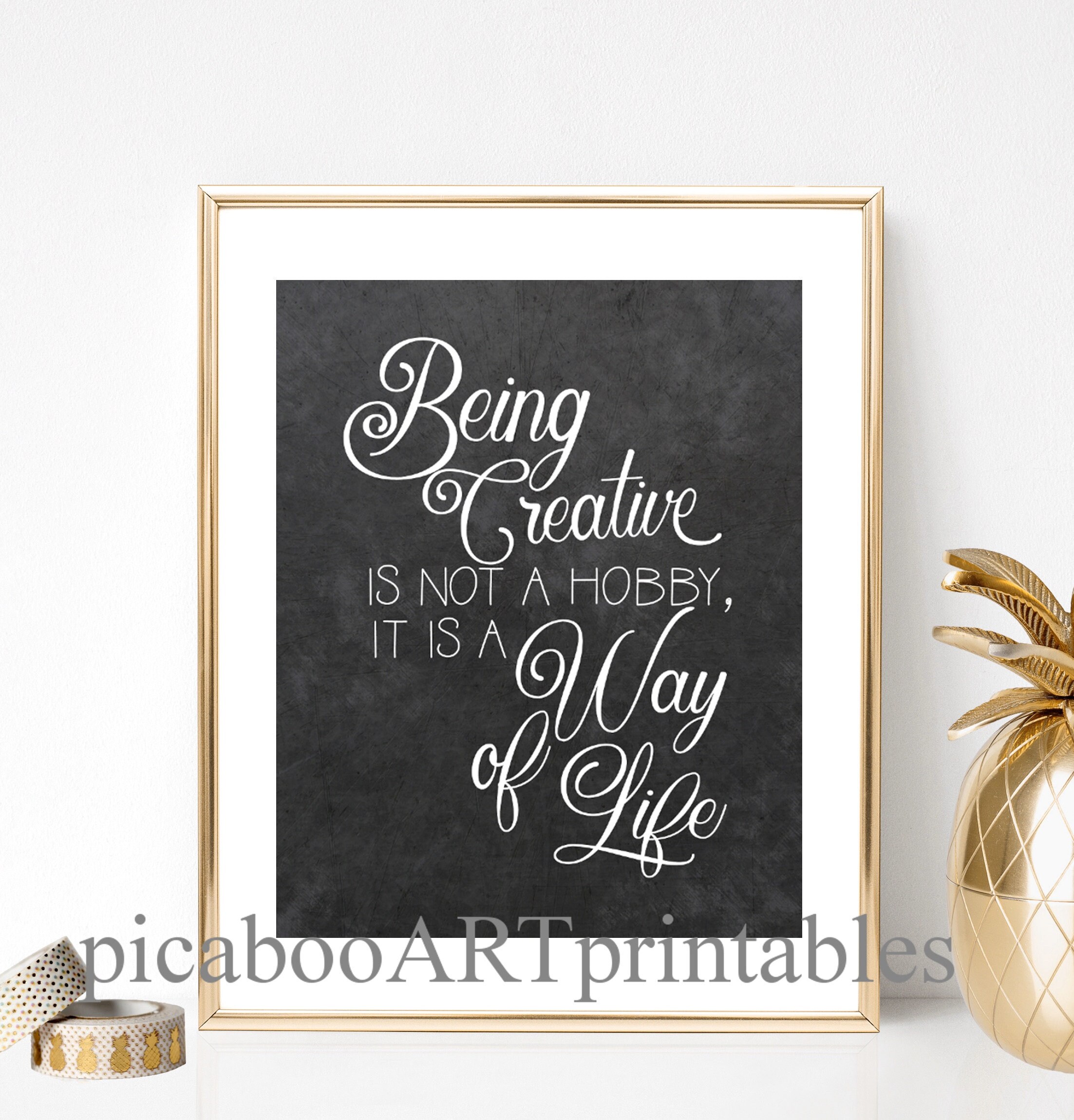 Creativity Wall Art, Modern Home Decor, Living Room Wall Art, Phrases ...
