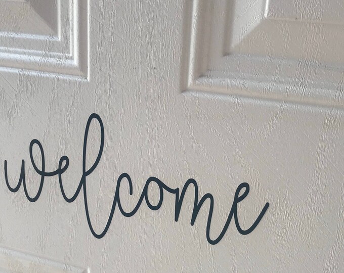 Welcome Vinyl Decal,welcome,homedecor,welcome Decal,door Decal,welcome ...