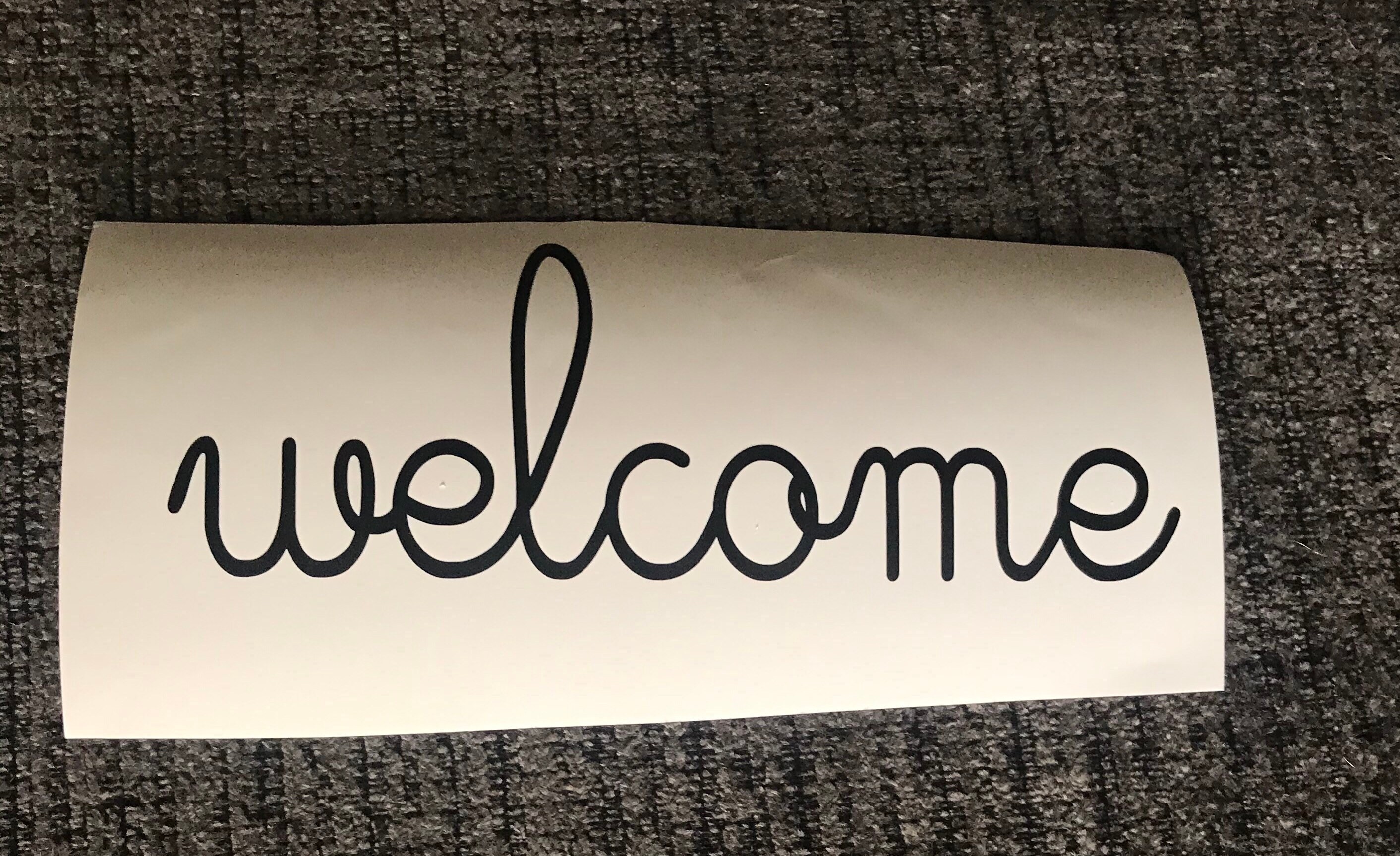 Welcome vinyl decal welcome sticker Vinyl door decal | Etsy