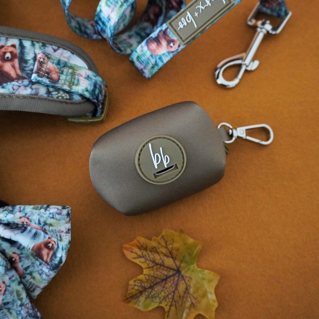 Waste Bag Holder, Khaki Design, Dog Poop Bag, Dog Accessories, Dog ...