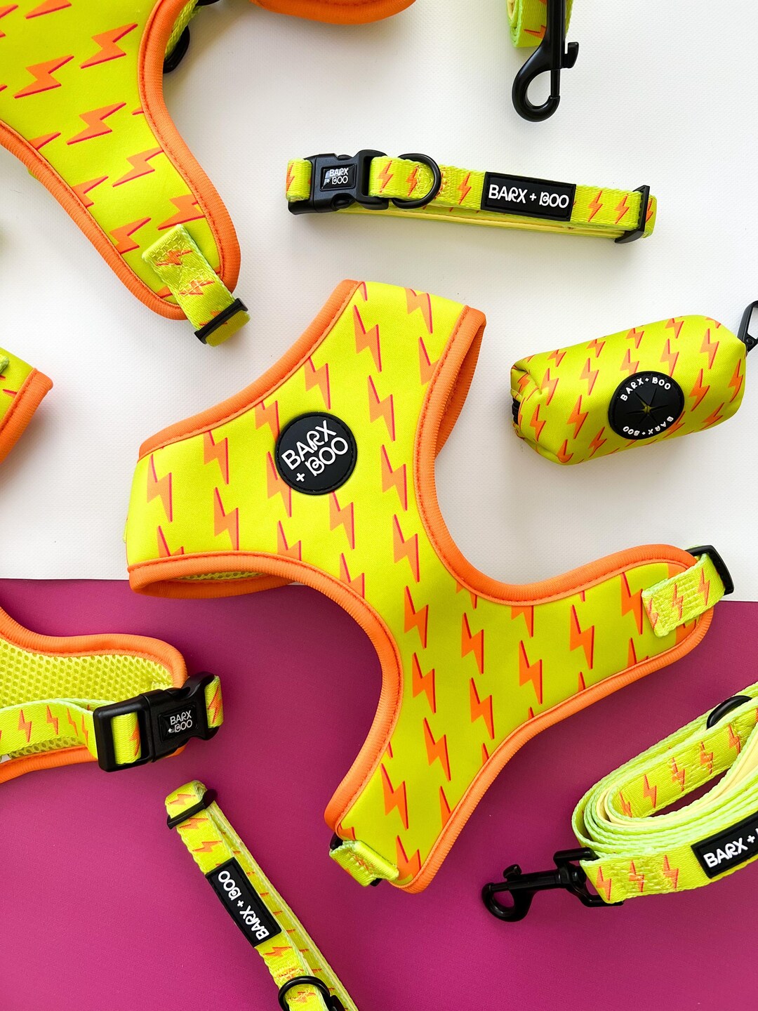 Dog Harness Lightning Bolt Print Dog Chest Harness Adjustable Puppy ...