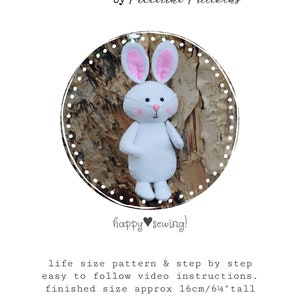 Rabbit PDF Sewing Pattern | Felt Rabbit | DIY Project, Digital Download ...