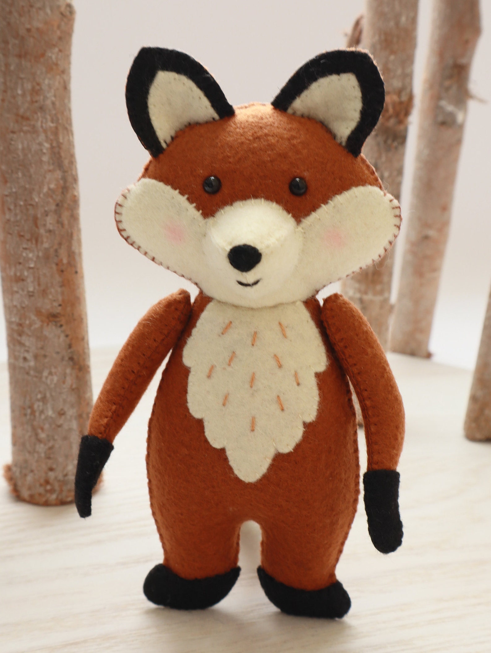 Fox PDF Sewing Pattern | Fox in the Forest | Felt Animal Pdf Pattern - Etsy