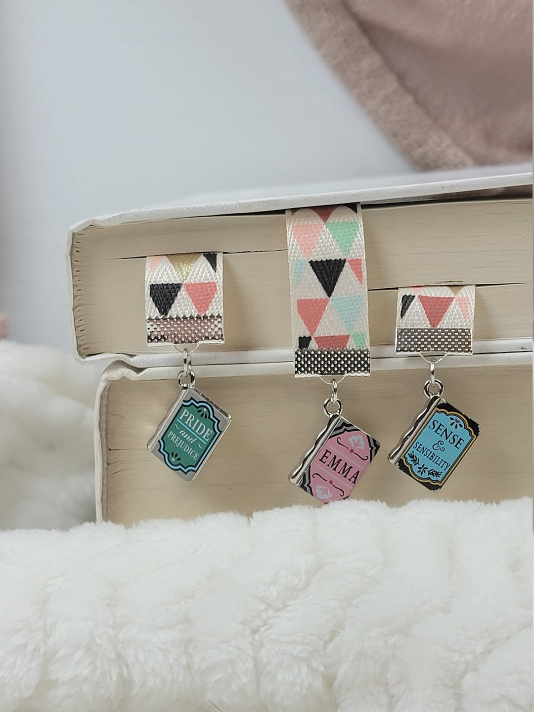 Jane Austin Bookmark Classic Ribbon Bookmark Emma Sense - Etsy