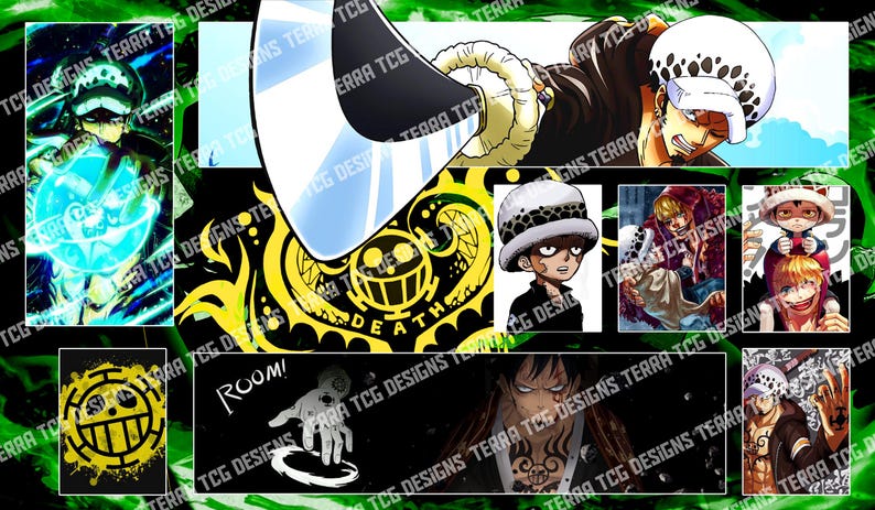 Trafalgar Law Gy/rg/rp One Piece TCG Custom Playmat Design for the One ...