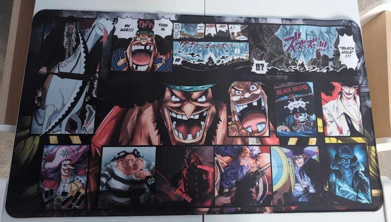 Blackbeard Pirates TCG Playmat: One Piece Trading Card Game - Stitched ...
