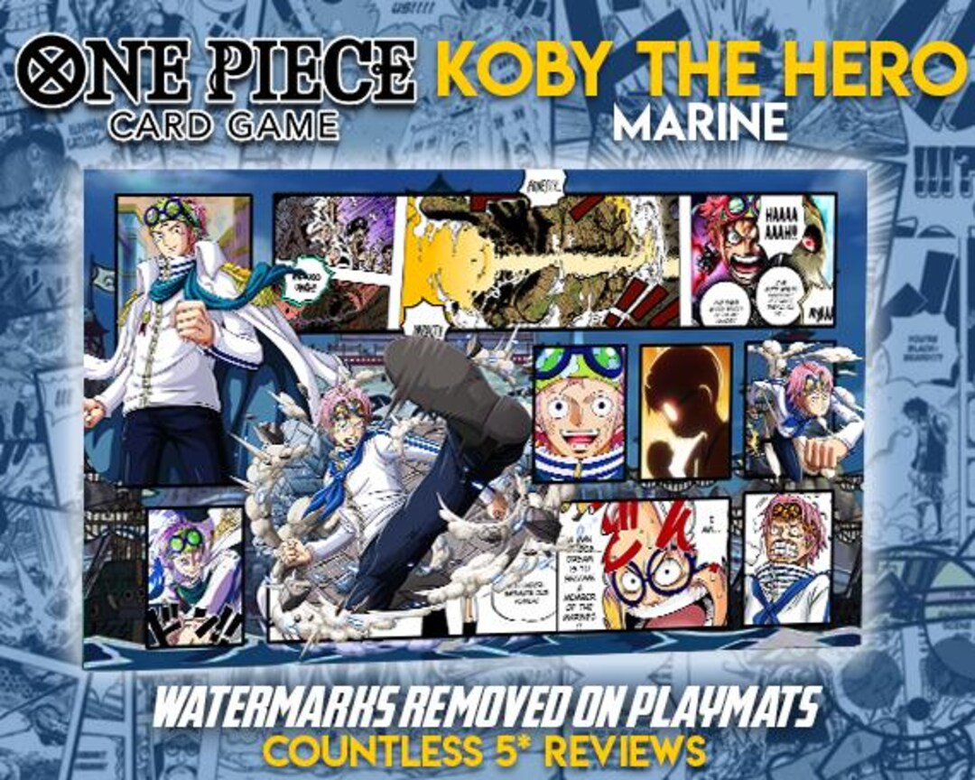 Koby the Hero One Piece TCG Custom Playmat Design for the One Piece ...