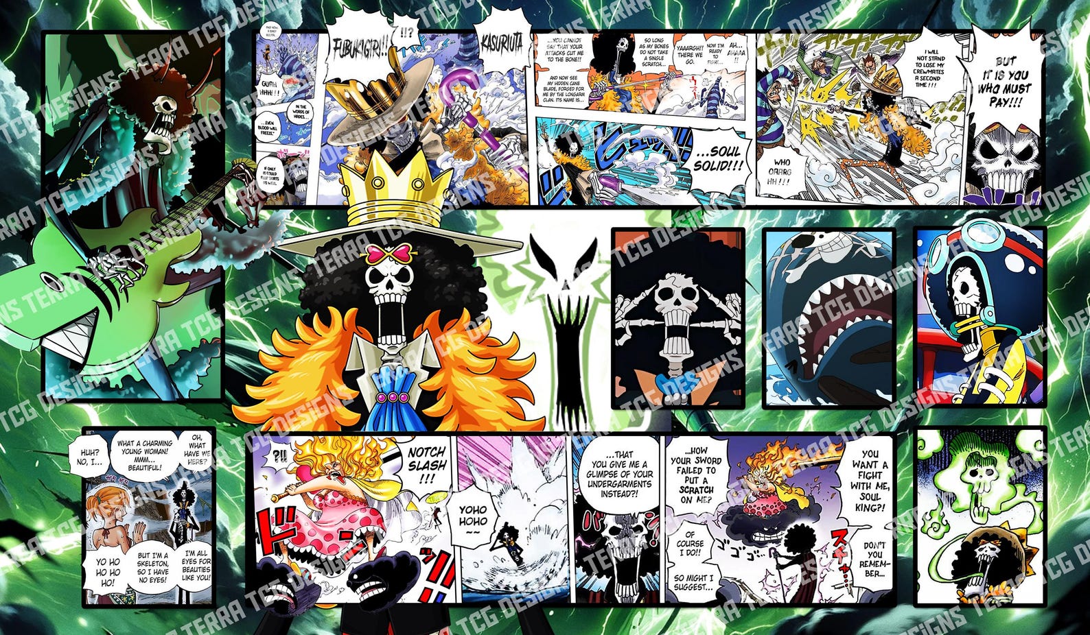 Brook One Piece TCG Playmat: Stitched Edge Design - Etsy