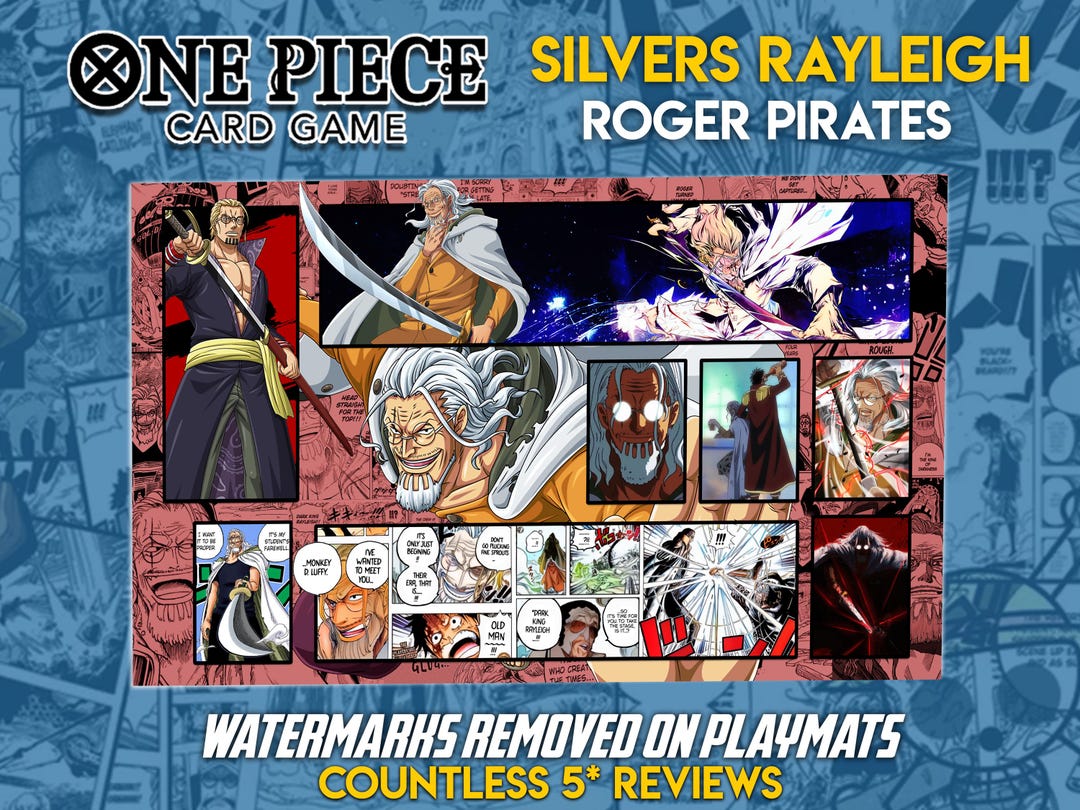 Silvers Rayleigh One Piece TCG Custom Playmat Design for the One Piece ...