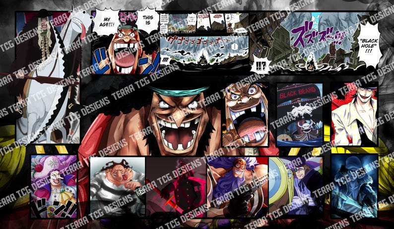 Blackbeard One Piece TCG Custom Playmat Design for the One Piece ...
