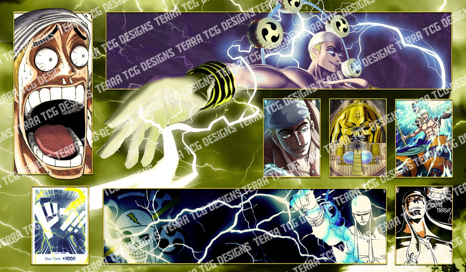Enel One Piece TCG Playmat: OP05 Leader Custom Design - Etsy
