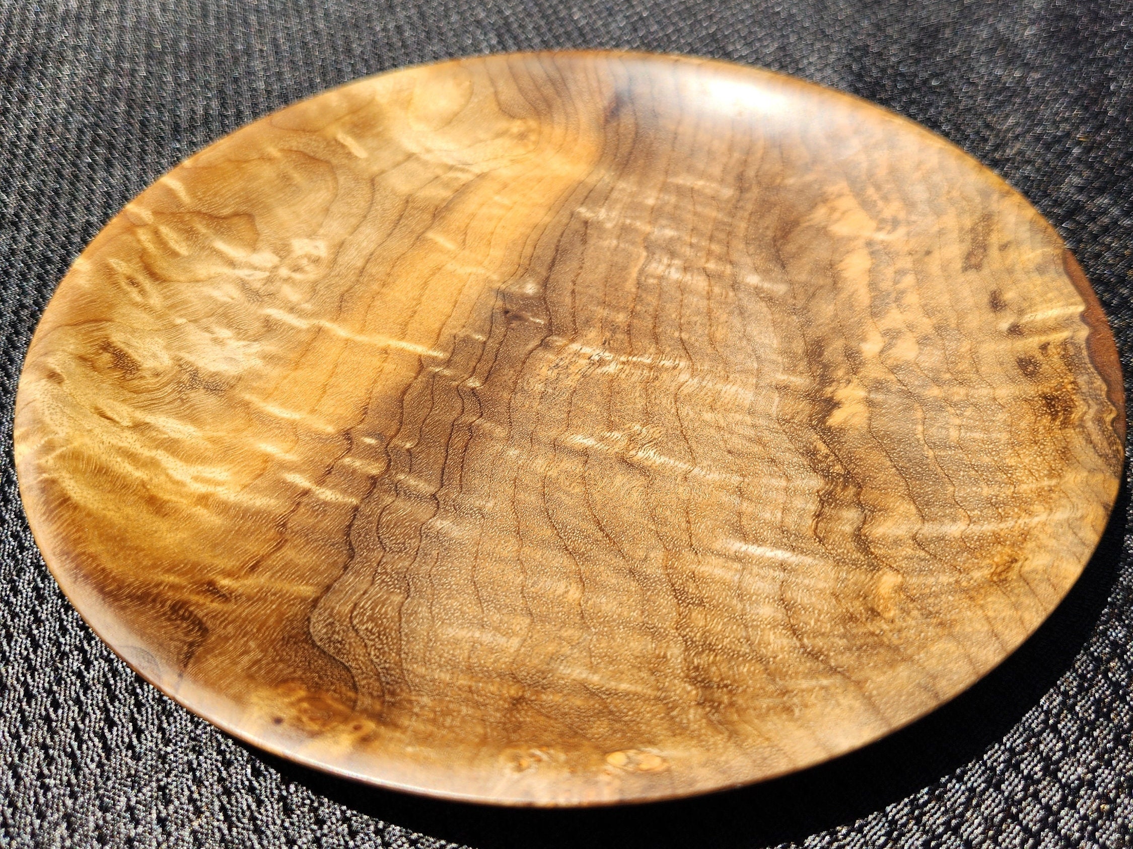 Hand Turned Myrtlewood Plate / Tray. Highly Figured Wood Grain - Etsy