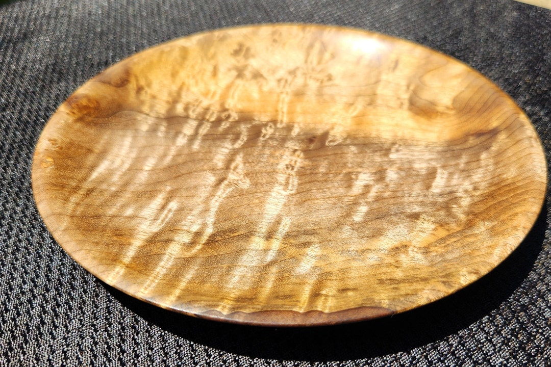 Hand Turned Myrtlewood Plate / Tray. Highly Figured Wood Grain - Etsy
