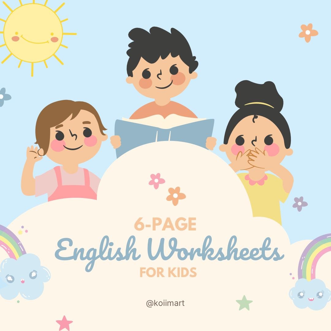 Printable English Worksheets for Kids | Reading, Writing & Phonics ...